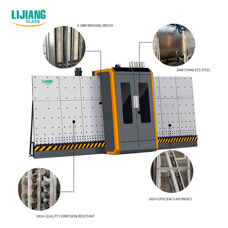 Fully automatic high-efficiency heatable insulating glass cleaning ...